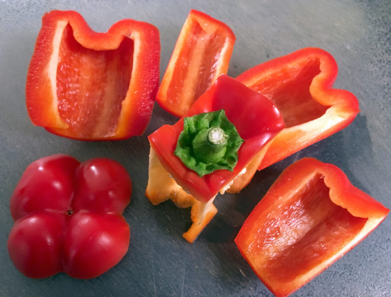 The easiest, fastest way to cut bell peppers - miss mellie cooks